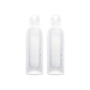 CHENSHUO Plastic Squeeze Bottle, Clear Condiment Squeeze Bottle, With Silicone Valve Non Return Cap,Suitable for Oil, Honey, BBQ Sauce and Condiments,18 OZ Anti Slip Squeeze Bottle,2 Pieces