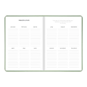 Letts Conscious Weekly/Monthly Planner, 12 Months, January to December, 2024, Sewn Binding, A5 Size, 8.25" x 5.875", Multilingual, Sage (C082396-24)
