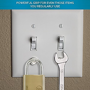 Savvy Home Magnetic Key Rack (2 Pack) | Key Holder for Light Switch | Smart Modern Design for Keychain Rings, Car Keys, Key FOBs | Easy Installation