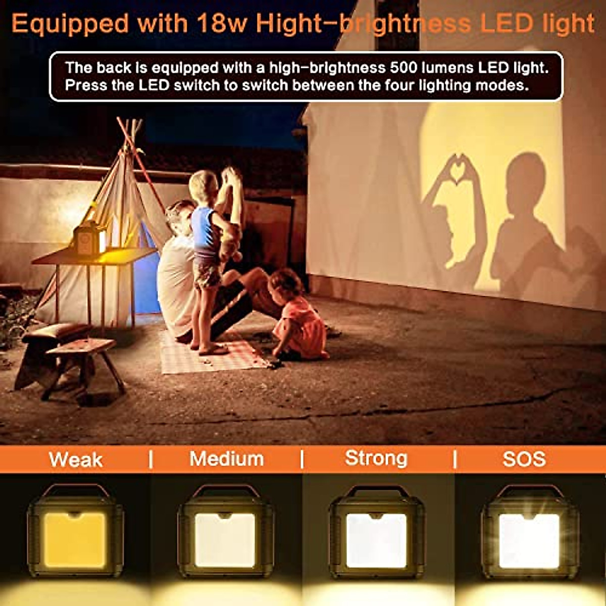 SBAOH Portable Power Station, 300W 296Wh Solar Generator Quick Charge / 110V AC Outlets/DC Ports and LED Flashlight, Lithium Battery Backup for Home Outdoor Travel Camping Blackout