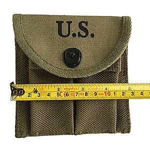 (Pack of 5) U.S WWII M1 Carbine Buttstock Ammo Ammunition Cartridge Magazine Pouch WW2