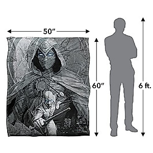 Moon Knight Blanket, 50"x60" Moon Knight and Mr. Knight PosterSilky Touch Super Soft Throw Blanket