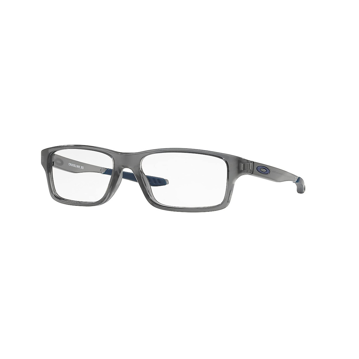 Oakley Youth OY8002 Crosslink XS Square Prescription Eyewear Frames, Polished Grey Smoke/Demo Lens, 49 mm