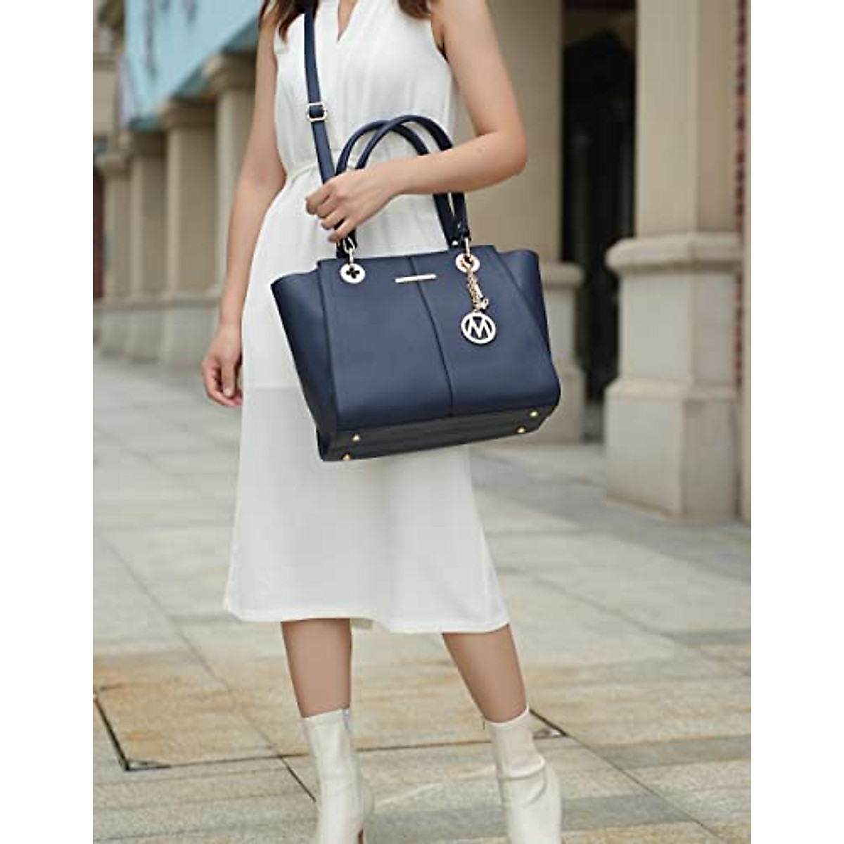 MKF Collection Tote Bag for Women, Vegan Leather Satchel Wristlet wallet Shoulder bag Top-Handle Hobo Purse Handbag