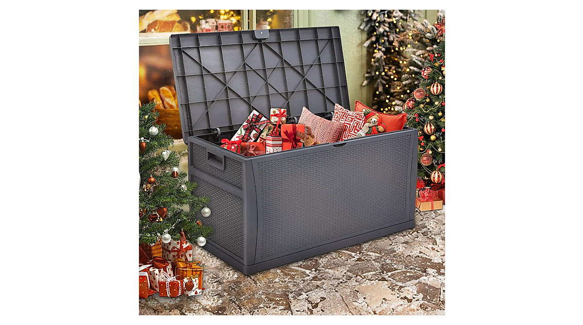 Crownland 120 Gallon Weatherproof Outdoor Storage Box