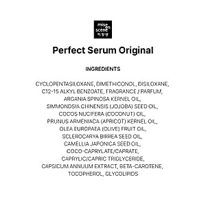 Mise En Scene PerfectSerum Original - HairOil for Frizzy & Dry, Hydration and Nutrition Hairy Essence for Damage Care, Korean HairCare Product, Hair Serum 2.71 Fl. Oz.