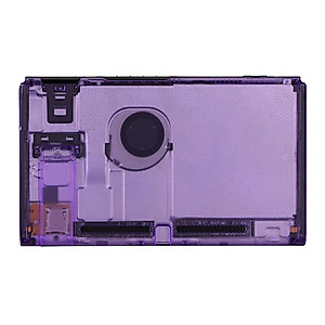 eXtremeRate Clear Atomic Purple Console Back Plate DIY Replacement Housing Shell Case for Nintendo Switch Console with Kickstand – JoyCon Shell NOT Included