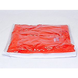 5-Pack Heavy Duty Thin Vinyl Zippered (Clear) Storage Bags (11" x 9") for Dresses, Shirts, Pants, Sheets, Fabrics (0.4 Gallon)