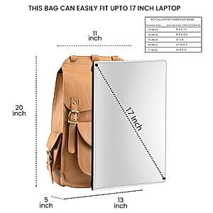 Handmade World Vintage Full Grain 20 Inch Blue Leather Laptop Large Backpack Casual Bookbag Daypack Camping Travel Rucksack Knapsack