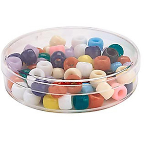 Pioneer Plastics 032C Clear Small Round Petri Dish Plastic Container, 2.75" W x 0.625" H, Pack of 12