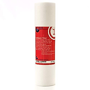 Avanti Membrane Technology Stage 1 Sediment Filter for under-sink RO filtration drinking water system - 5 micron, 10 inch, 2.5" OD X 9-7/8" L - SED-1025-05 (Pack of 1)