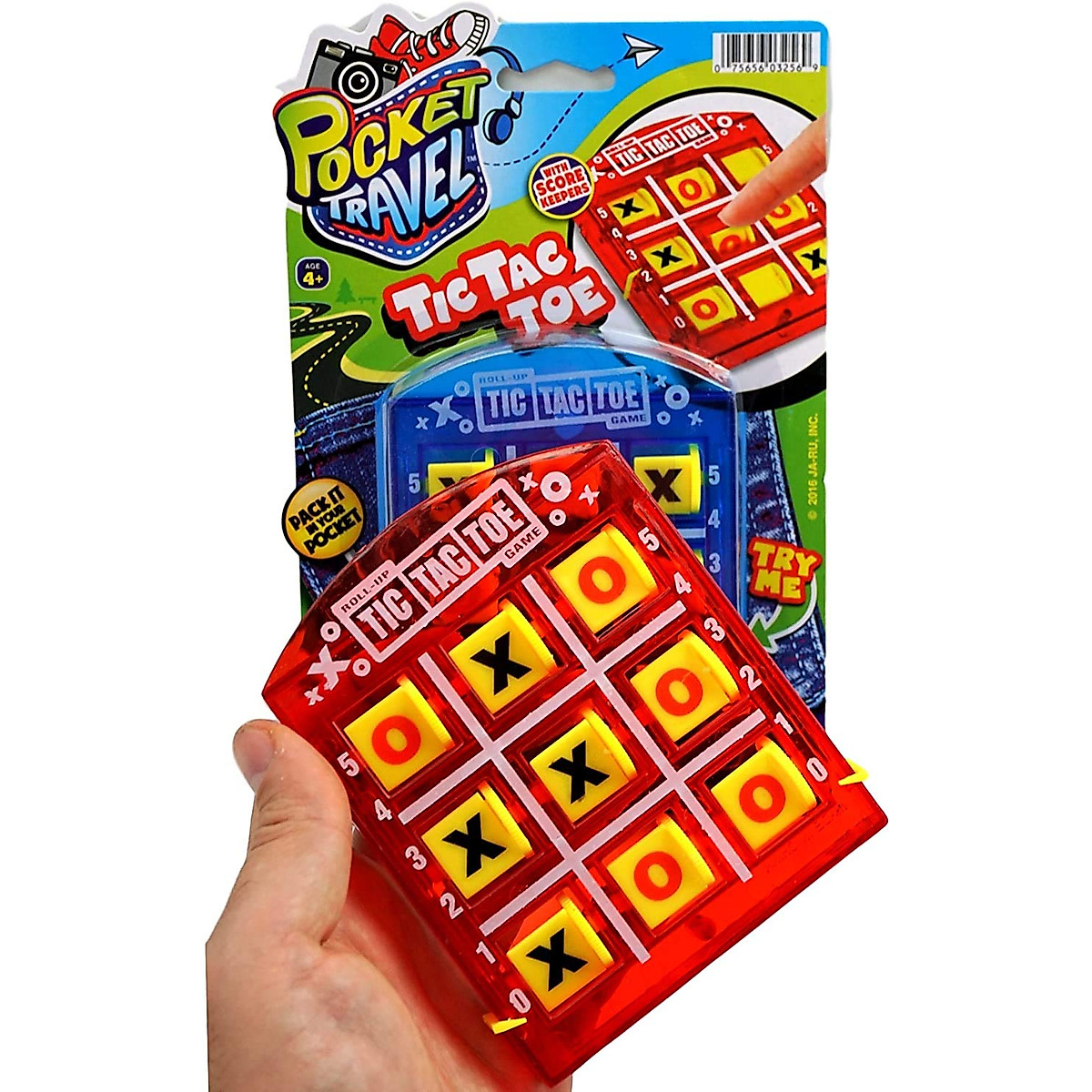 JA-RU Portable Tic Tac Toe (2 Pack) Classic Mini Board Games for Kids. Pocket Size Travel. Bulk Birthday Party Favor Stocking Stuffer. 3256-2s