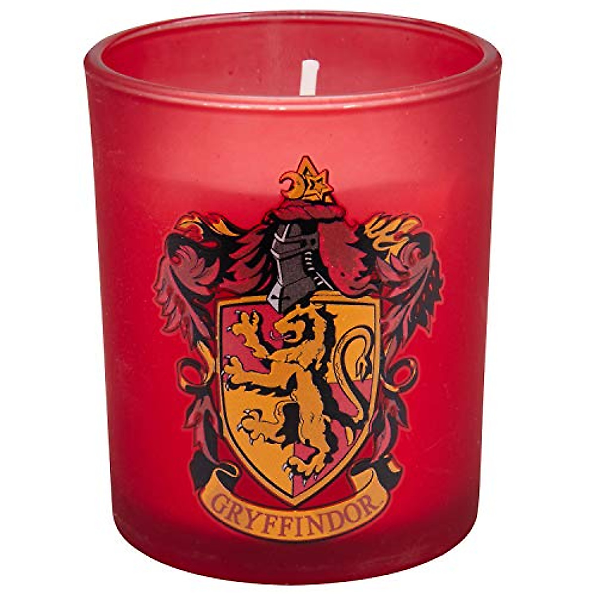 Harry Potter Hogwarts Houses Glass Votive Candles, Set of 4 - Gryffindor, Slytherin, Ravenclaw, Hufflepuff - Unscented, 3 oz - Officially Licensed - Gift for Teens and Adults