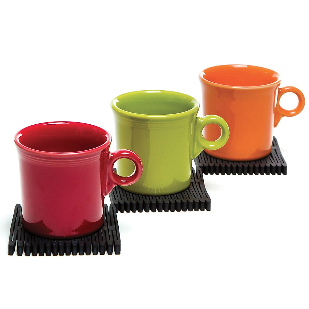 Spice Ratchet Blossom Multi-Use Silicone Trivet, Black