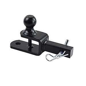 TOPTOW 3 in 1 ATV/UTV Towing Hitch Receiver 64032 Ball Mount Adapter with 1 7/8 inch Ball, Fit for 1-1/4 inch Receiver