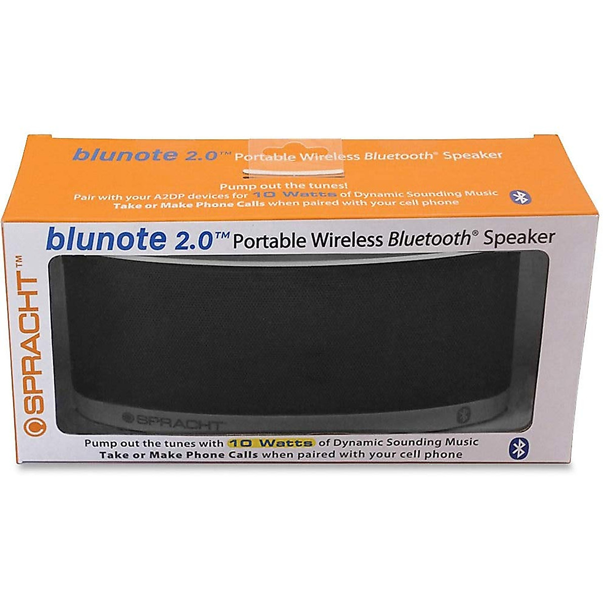 Spracht BluNote 2.0 Portable 10-Watt Wireless Bluetooth Speaker for Music and Voice