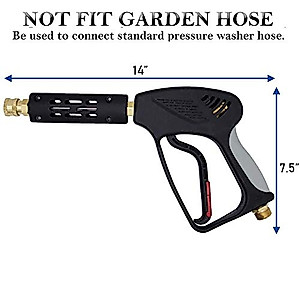 Twinkle Star High Pressure Washer Gun with M22 Thread for Pressure Washer, 5000 PSI