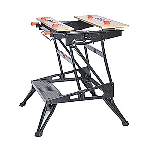 BLACK+DECKER Portable Workbench, Project Center and Vise with IRWIN QUICK-GRIP Clamps, One-Handed, Mini Bar, 6-Inch, 4-Pack (WM425-A & 1964758)