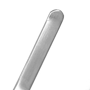 EISCO Spatula with Raised Center, 5.75" - Stainless Steel, Polished - Dual Ended, Flat End & Scoop End