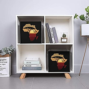 African Safari Giraffe Large Cubes Storage Bins Collapsible Canvas Storage Box Closet Organizers for Shelves