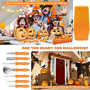 ZYSUN Pumpkin Carving Kit,Halloween Decorations Stainless Steel Pumpkin Carving Tools,Pumpkin Carving Kit for Kids Adults,Carver Tool with Carrying Bag,Family DIY Carving Pumpkins Gift (7PCS)