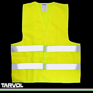 Safety Reflective Vest (ULTRA HIGH VISIBILITY BRIGHT NEON YELLOW) Perfect for Running, Jogging, Walking, Construction, Cycling, Motorcylcle Riding, and More!