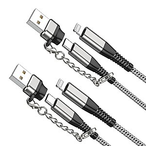 Apple MFI Certified 2Pack iPhone 14/13 Fast Charger USB Type C to Lightning Cable 6ft Long Charging Cord for iPhone 14/13/12 Pro Max/Mini/X/Xs/Xr and USB C Female to USB A Male Adapter with Keychain
