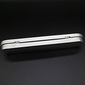 5 Pcs Metal Hinged Tin Stationery Box Small Pencil Case Rectangular Empty Hinged Tins Box Containers Storage Home Organizer for Pen Pencil,Makeup Brushes,Syringe and Ect