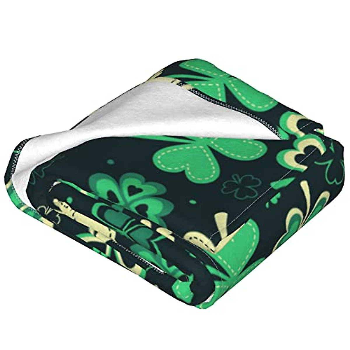 Throw Blanket Beauty Within The Beast Warm Cozy Soft Lightweight Flannel Fleece Blanket for Bedroom Sofa Room Decorative Fuzzy Blanket (St Patricks Day Ultra-Soft Micro Fleece Blanket, 40"x30")