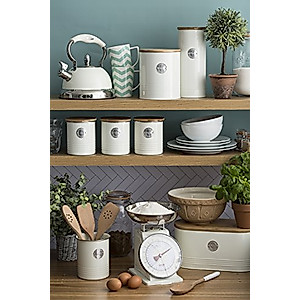 Typhoon Compost Caddy with Carbon Filters, Steel, 2.5 Litre, Cream, 84.5 Female oz/2.6 Quart