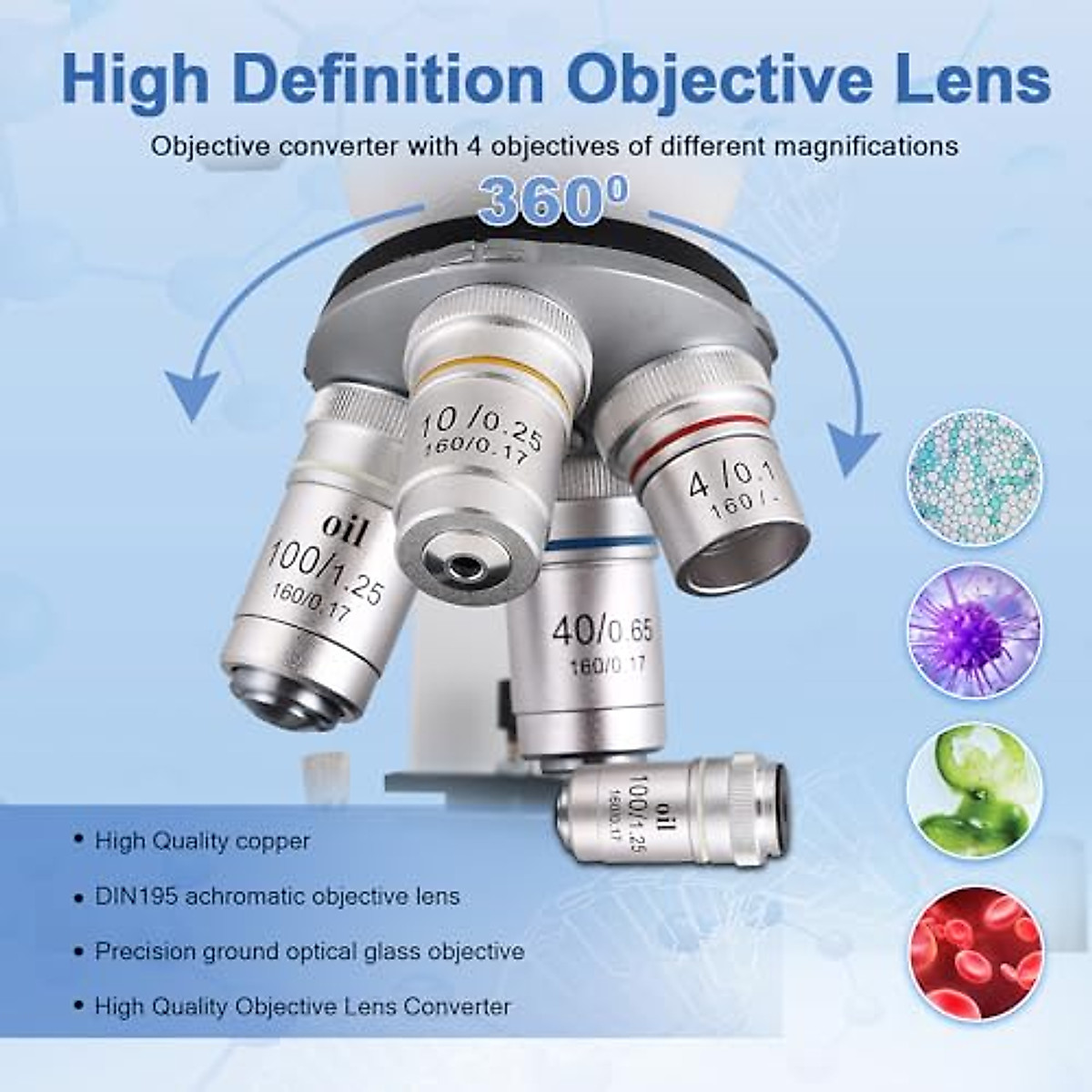 Poothoh Compound Trinocular Microscope, 40X-5000X Magnification, Research Grade Professional Microscope with USB Camera and Mechanical Stage, Microscope for Adults (SMXWJ-05)