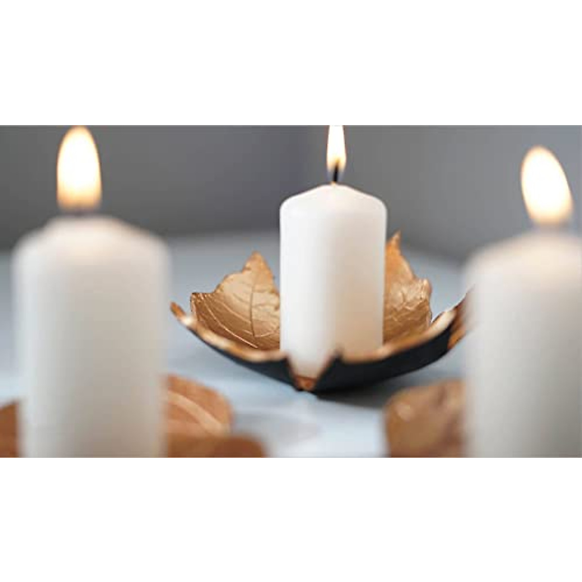 Hofer White Pillar Candles - Set of 20 Unscented Small Candles in Bulk - 1.57 x 2.76 Inch - 11 Hours Long Burning Decorative Candles - Dripless Wax - Smokeless Wick - RAL Quality - Made in Austria