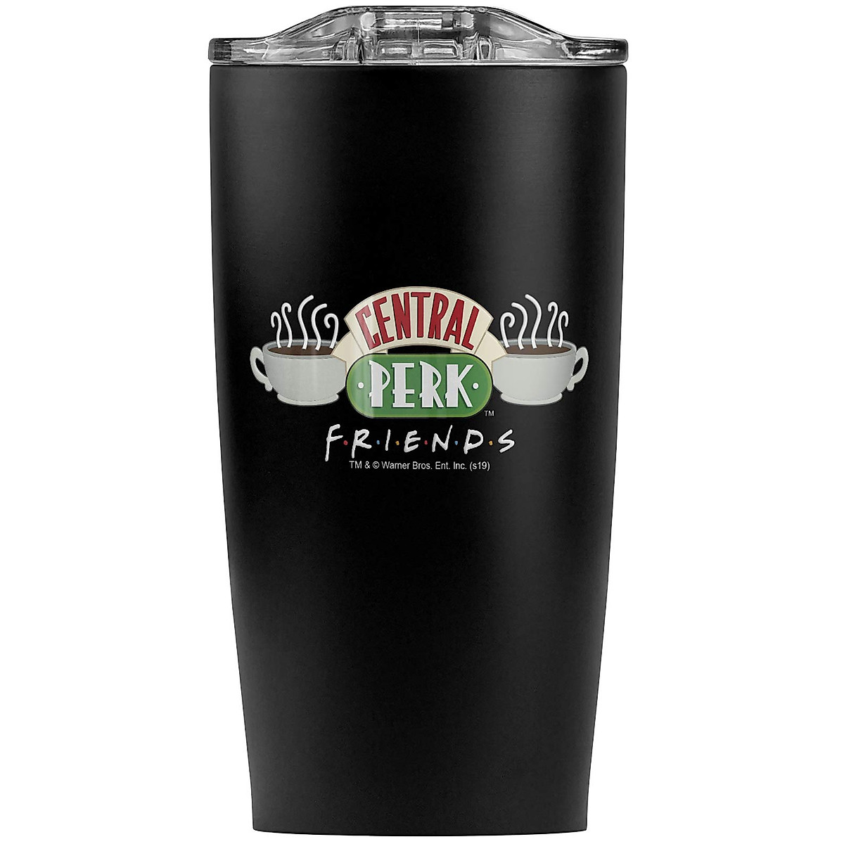 Friends Central Perk Coffee Logo Stainless Steel Tumbler 20 oz Coffee Travel Mug/Cup, Vacuum Insulated & Double Wall with Leakproof Sliding Lid