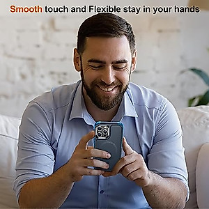 SUPFINE Magnetic for iPhone 12 Pro Max Case (Compatible with MagSafe) (12 FT Military Grade Drop Protection) 2X(Tempered Glass Screen Protector and Camera Lens Protector) Non-Slip Case, Deep Blue