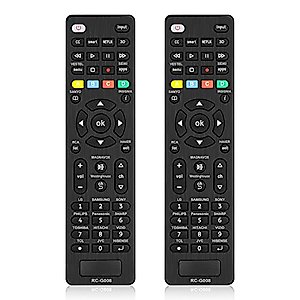 2 PCS Universal IR TV Remote Control for TCL, LG, Hisense,Samsung, Philips, Vizio, Sharp, Sony, Panasonic, Sanyo, Insignia, Toshiba and Other Brands Smart TV with Netflix 3D Shortcut Buttons No Voice