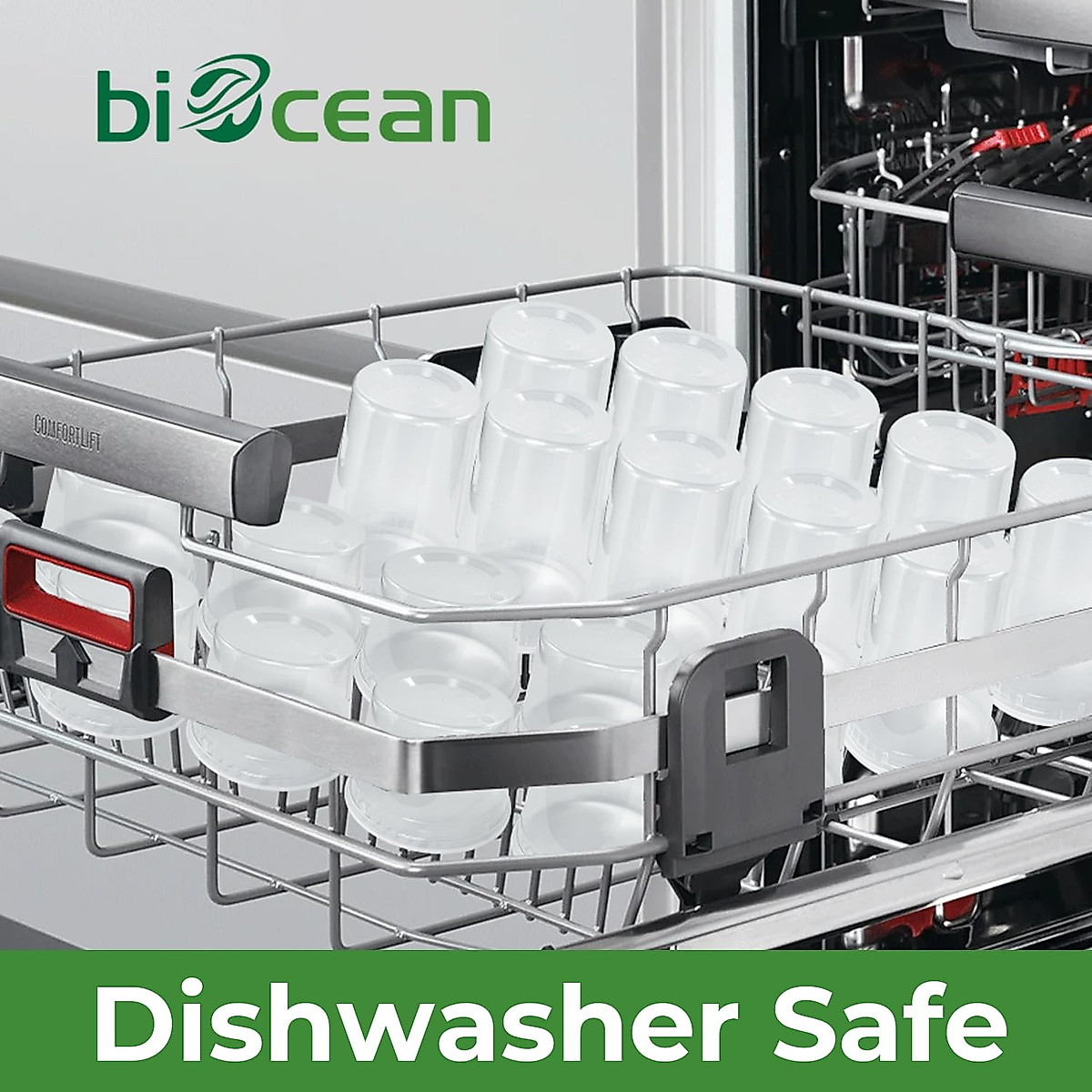 biocean 16 Oz Resuable Deli Containers With Lids Freezer Food Storage Containers Airtight Bulk 50 Set BPA-Free Plastic Soup Container Microwave Leakproof Deli Cups For Meal Prep,Leftover-Home/Takeout