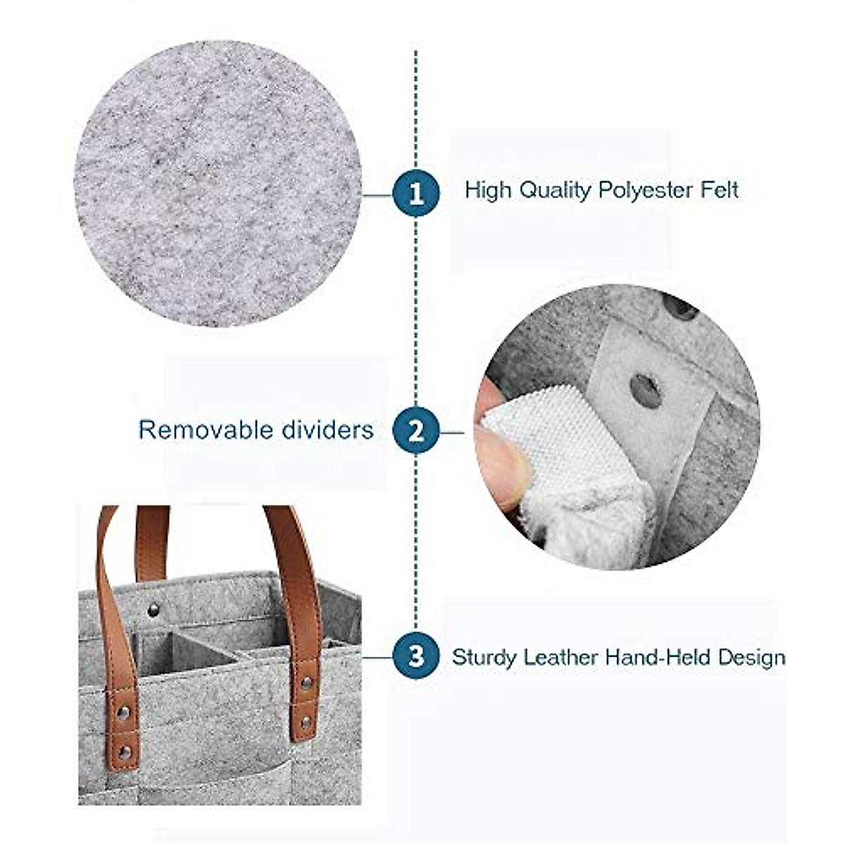 Baby Diaper Caddy Organizer, Portable Nappies Organizer Nursery Storage Basket, Diaper Bag Tote with Changeable Compartments, Baby Storage Basket for Car Travel, Diaper Storage Bin (M)