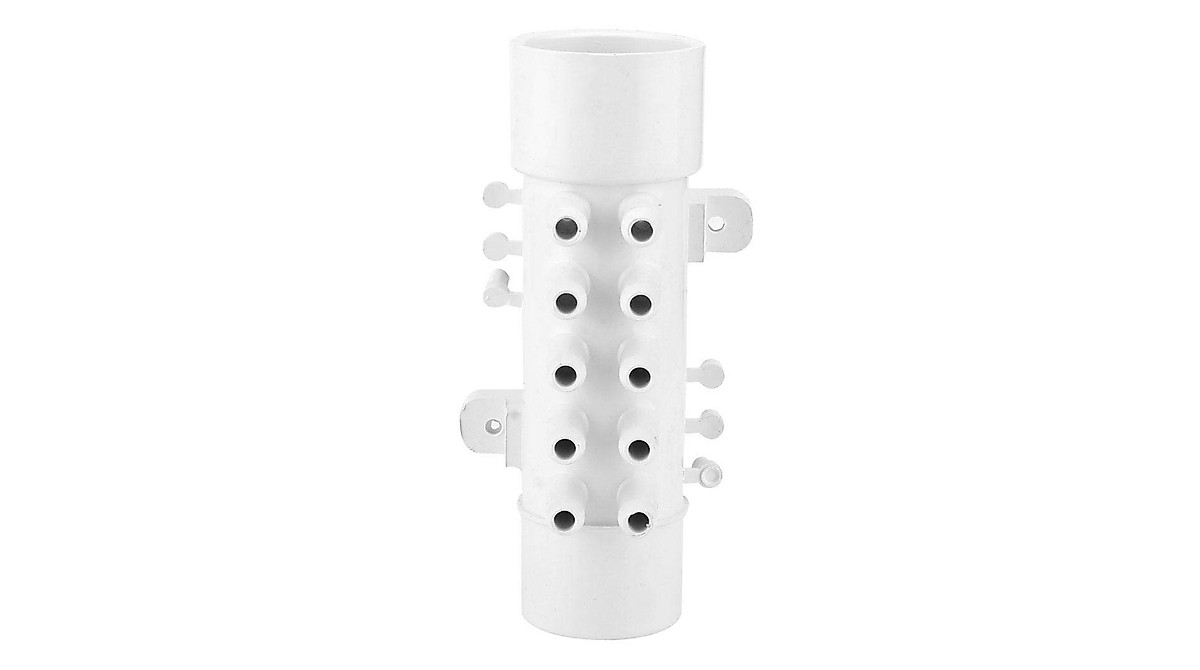 Fdit PVC Pool Plumbing Manifold - 10 Ports & 6 Plugs