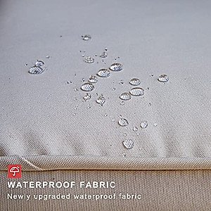 YIYAN 3 Pieces Outdoor Furniture Set Patio Rattan Wicker Chairs & teatable,Lawn Garden Balcony Backyard，with Washable Cushion (White)