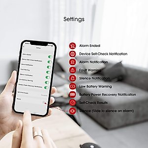X-Sense Wi-Fi Smoke Detector, Wireless Smart Fire Smoke Detector with Replaceable Lithium Battery & Silence Button, Auto Self-Check Function, XS01-WT, Pack of 3