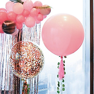 36 inch Light Pink Giant Balloons - Neo LOONS 4 Pcs Light Pink Big Balloons Jumbo Round Balloons for Wedding, Baby Shower, Christmas,Birthday Party and Event Decoration