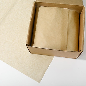 JarThenaAMCS 600 Sheets Kraft Tissue Paper Brown Gift Wrapping Paper Solid Color Decorative Art Craft Flowers Bouquet Packing Paper for DIY Crafts Wedding Birthday Party Home Decor, 14 x 20 Inch