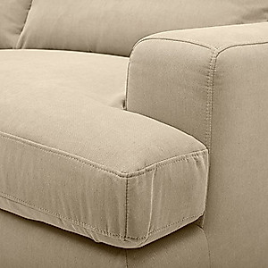 Amazon Brand – Stone & Beam Lauren Down-Filled Oversized Sofa Couch, 89"W, Fawn