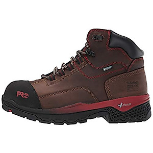 Timberland PRO Men's Bosshog 6 Inch Composite Safety Toe Puncture Resistant Waterproof Industrial Work Boot, Brown/Red, 15 Wide