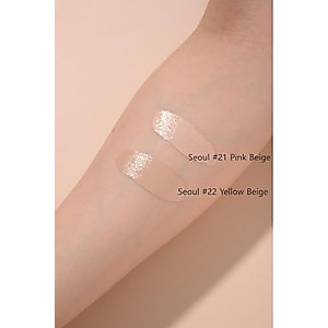 TROIAREUKE Seoul "Bridal" Cushion Foundation(#22, Yellow Beige), Korean Cushion Foundation, K-Beauty, Hydrating, Long-lasting, Lightweight, Natural Finish, Anti-Aging, Moisture, Whitening, SPF 50+