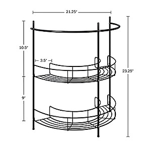 Lavish Home Pedestal Sink Organizer- Extension Matte Black