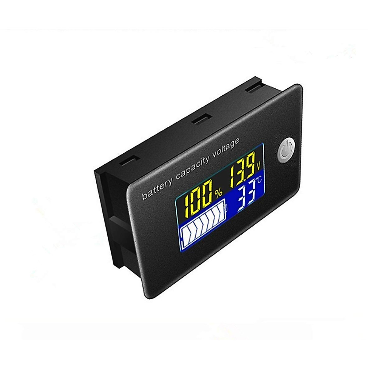 Battery Capacity Voltage Meter 0-179℉ Temperature Monitor 12V 24V 36V 48V Lead Acid Battery Lithium Battery Gauge Meter (36V)