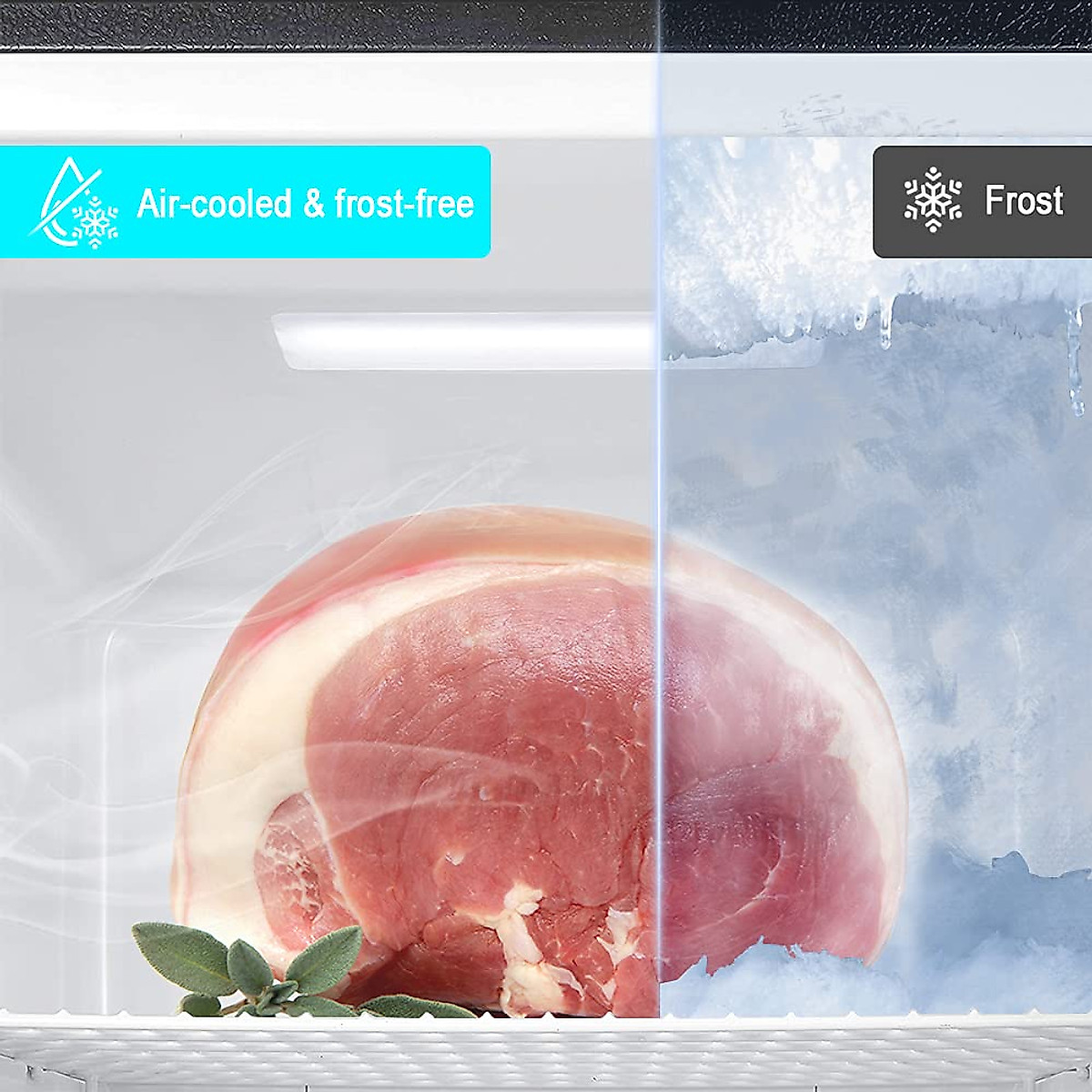 SMETA Upright Freezer Convertible Refrigerator|Freezers Garage Ready Standup Frost-Free Fridge Deep Freezer 18 Cuft Full Size with Tempered Glass Shelves SS