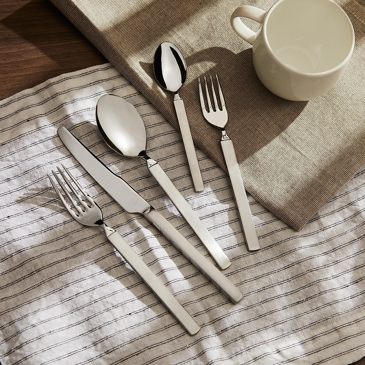 Alessi Dry Cutlery Designed By Achille Castiglioni Silverware, 5 Piece, Silver
