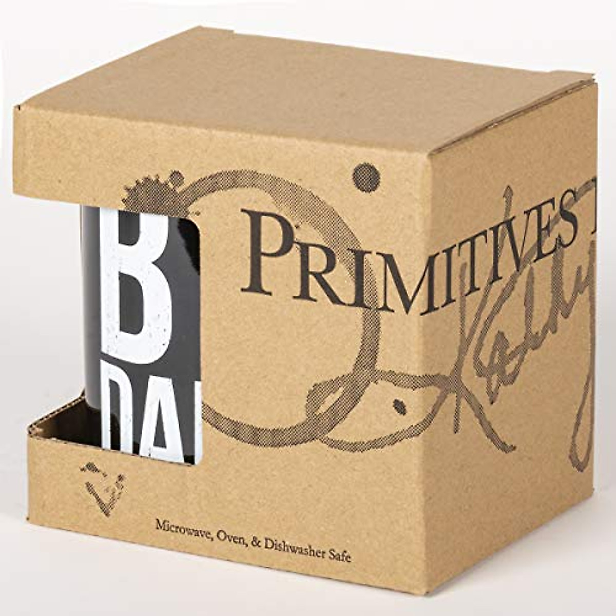 Primitives by Kathy Stoneware Coffee Mug, 1 Count (Pack of 1), Big Daddy, 20 ounces, 4.5"W x 5"H
